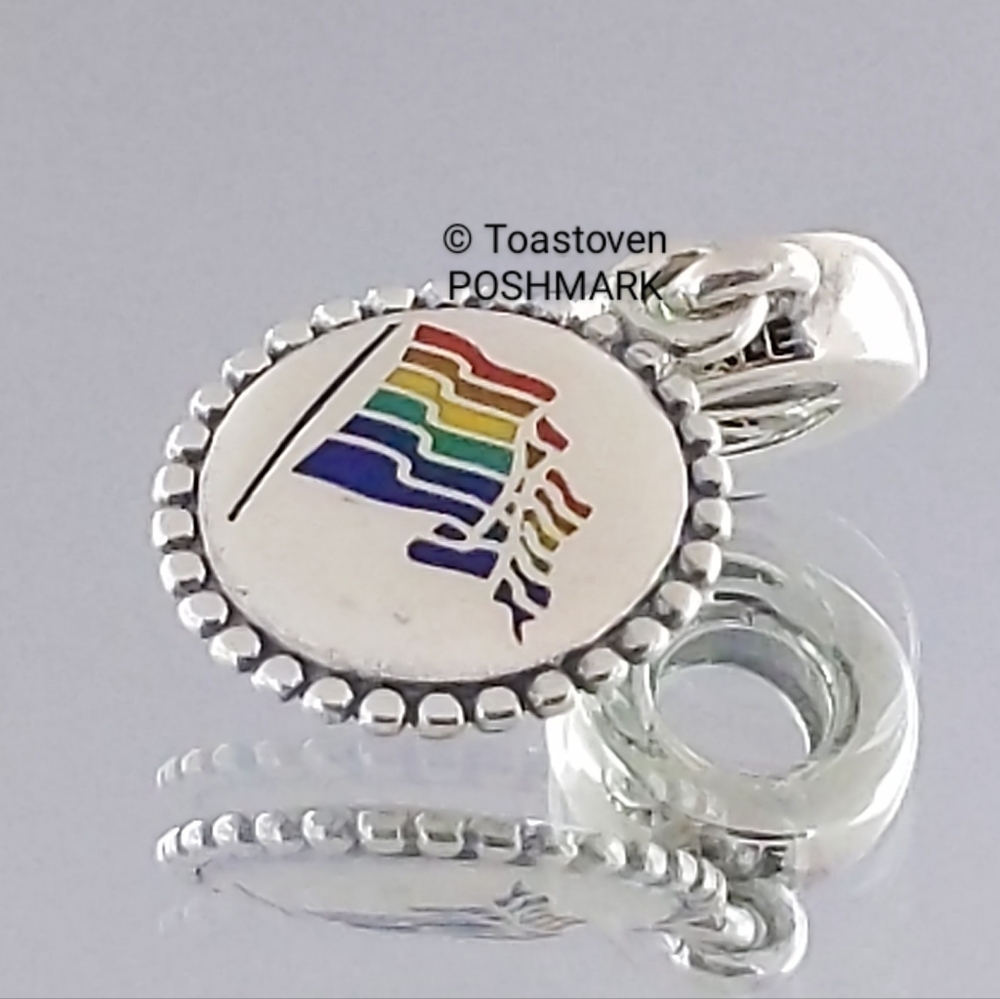 Pandora Pride Rainbow Flag Dangle Charm - Gem